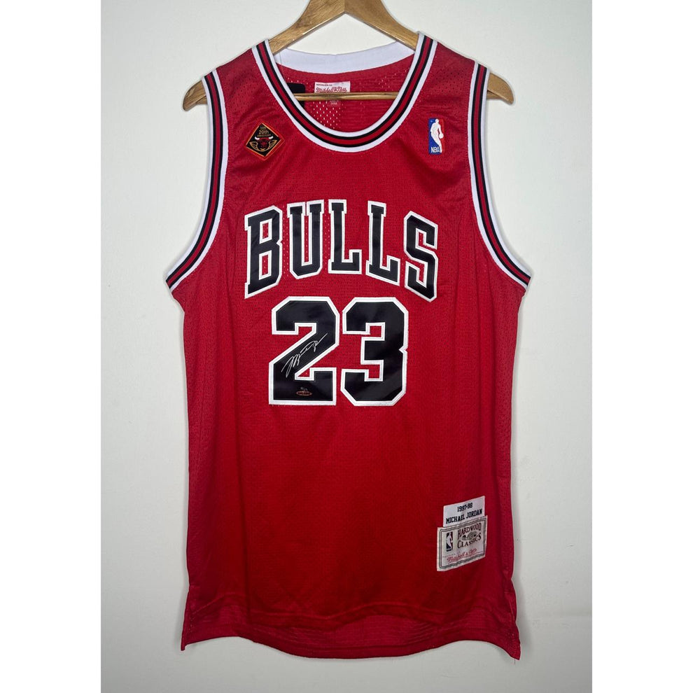MICHAEL JORDAN HARDWOOD CLASSICS BULLS JORDAN NO 23 BASKETBALL JERSEY ...