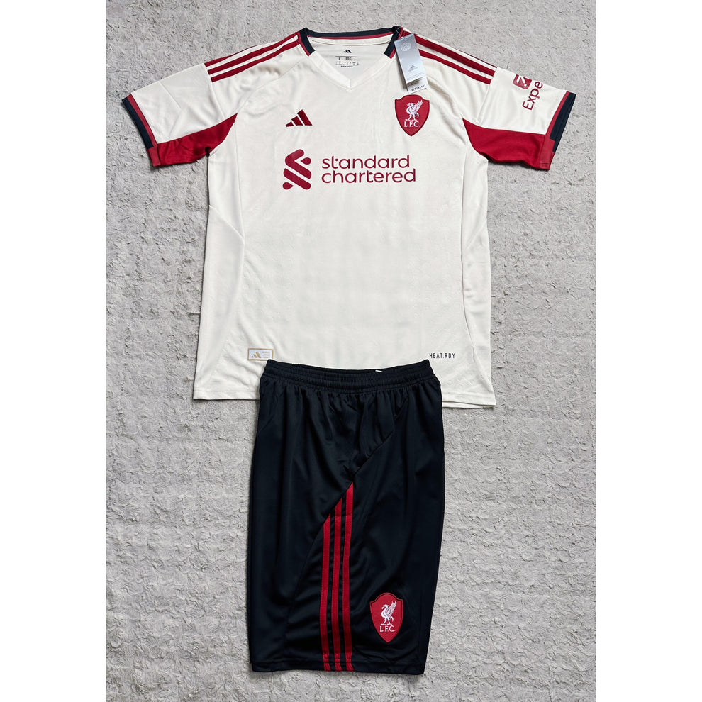 ADIDAS STANDARD CHARTERED LFC ELITE FOOTBALL JERSEY KIT WHITE & RED ...